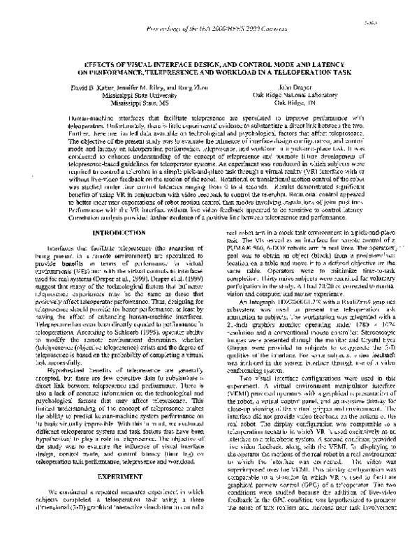 (PDF) Effects of Visual Interface Design, and Control Mode and Latency on Performance ...