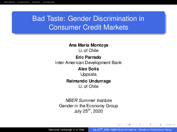 (PDF) Bad Taste: Gender Discrimination in the Consumer Credit Market