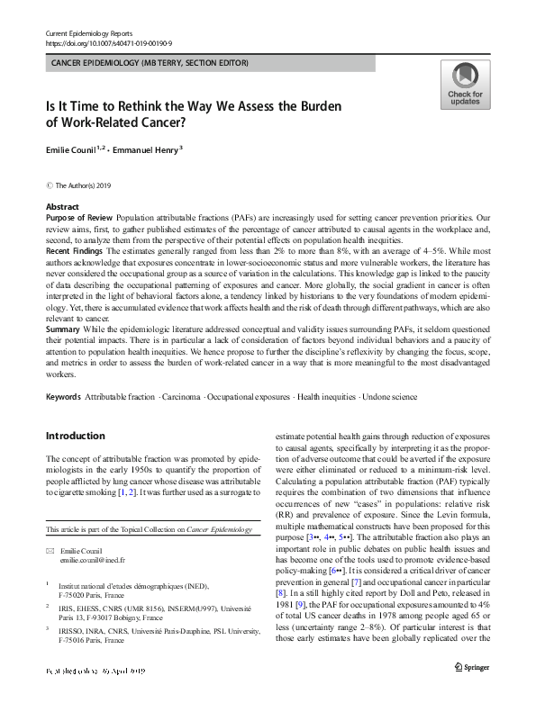 (PDF) Is It Time to Rethink the Way We Assess the Burden of Work ...