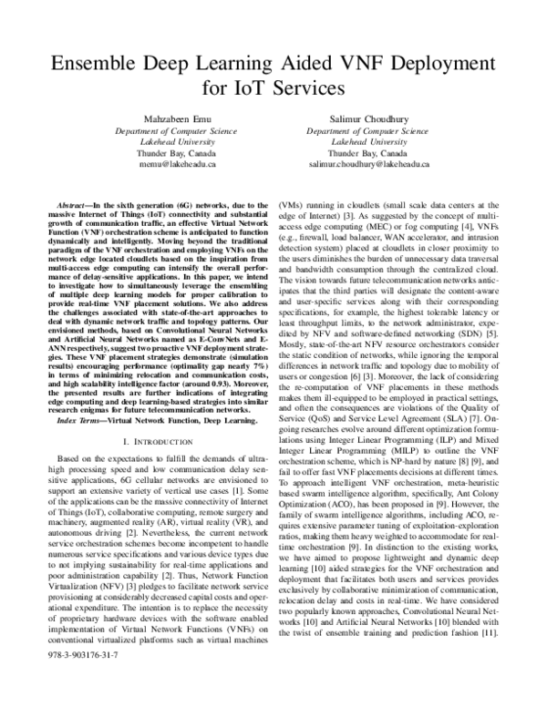 (PDF) Ensemble Deep Learning Aided VNF Deployment for IoT Services