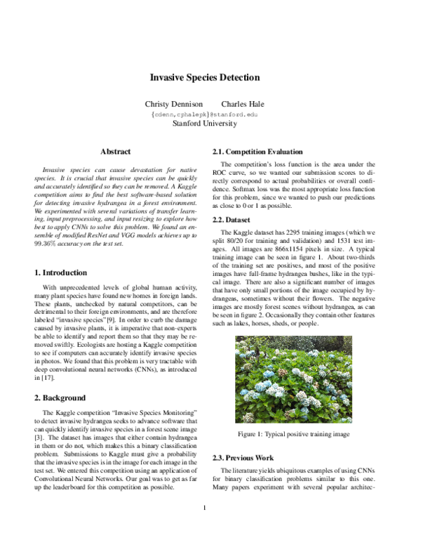 (PDF) Invasive Species Detection