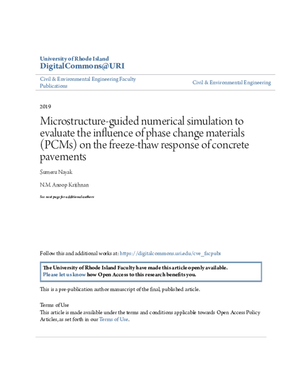 Pdf Pcm Effects On Concrete Freeze Thaw Durability