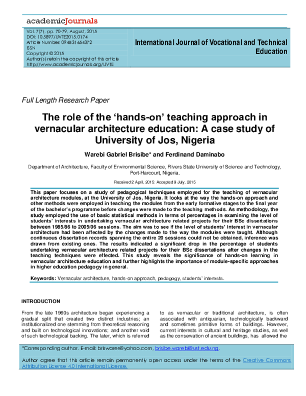 (PDF) International Journal of Vocational and Technical Education