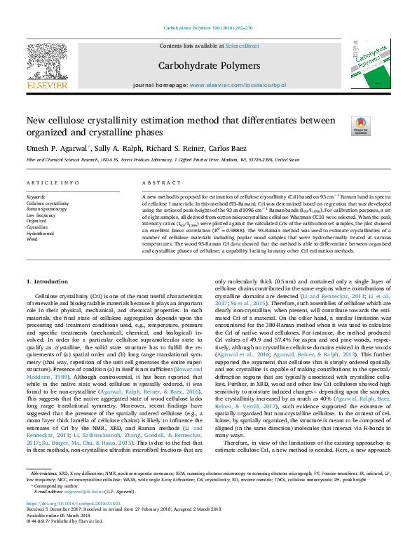 (PDF) New cellulose crystallinity estimation method that differentiates ...