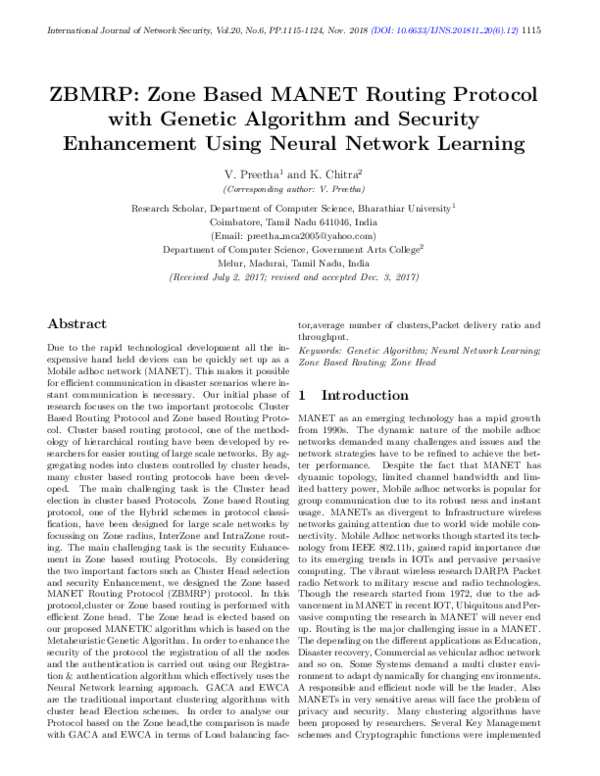 (PDF) ZBMRP: Zone Based MANET Routing Protocol with Genetic Algorithm and Security Enhancement ...