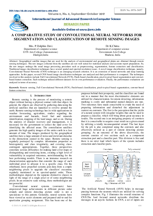 (PDF) A Comparative Study of Convolutional Neural Networks for Segmentation and Classification ...