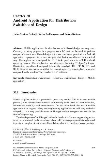 (PDF) Chapter 30 Android Application for Distribution Switchboard Design