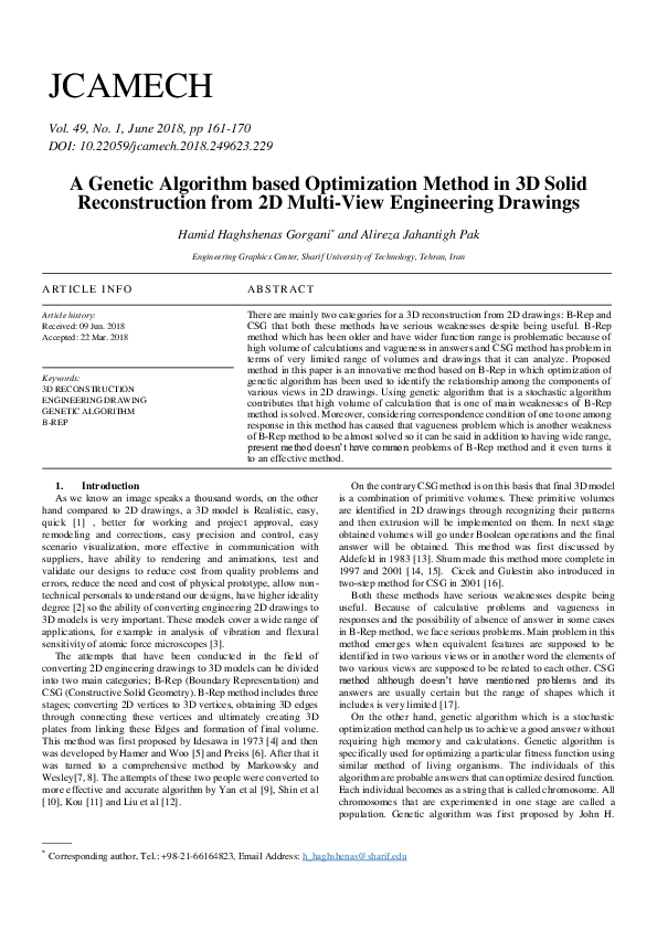 (PDF) A Genetic Algorithm based Optimization Method in 3D Solid Reconstruction from 2D Multi ...