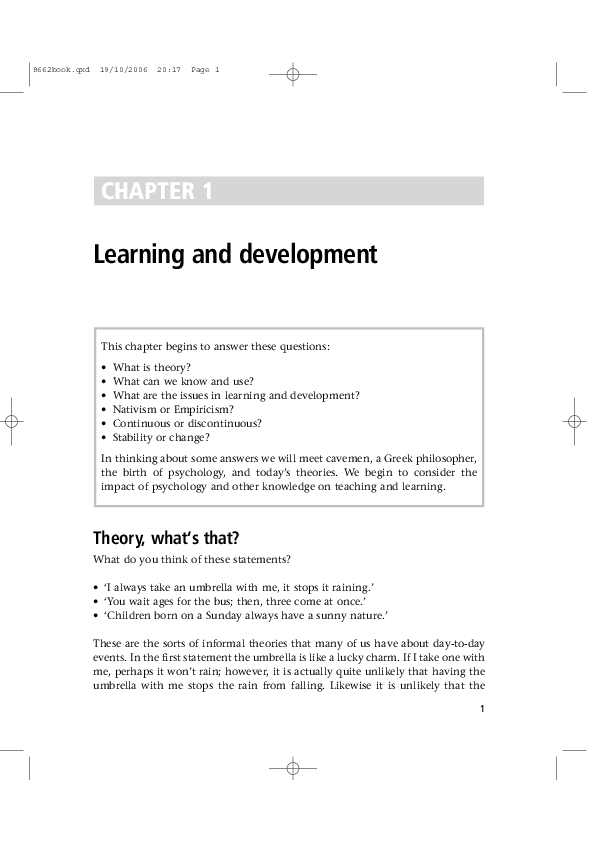 (PDF) Learning and Development