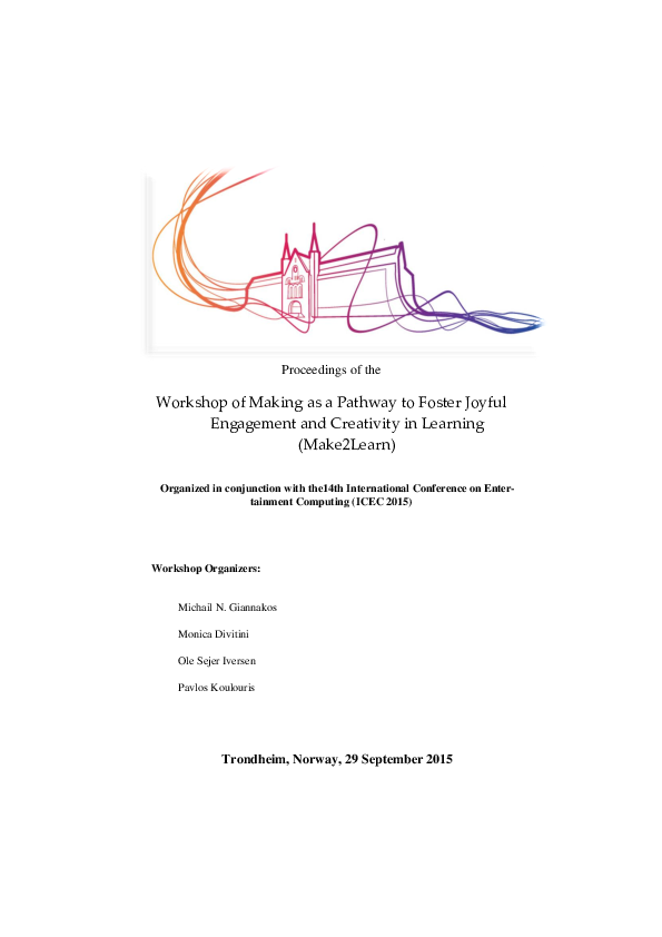 (PDF) Proceedings of the Workshop of Making as a Pathway to Foster ...