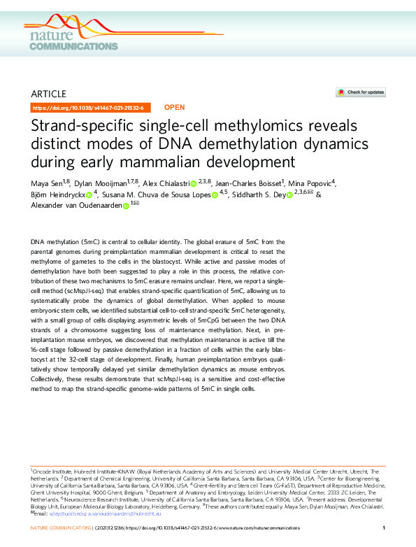 (PDF) Strand-specific single-cell methylomics reveals distinct modes of ...
