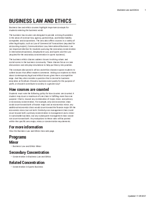 (PDF) Business Law and Ethics