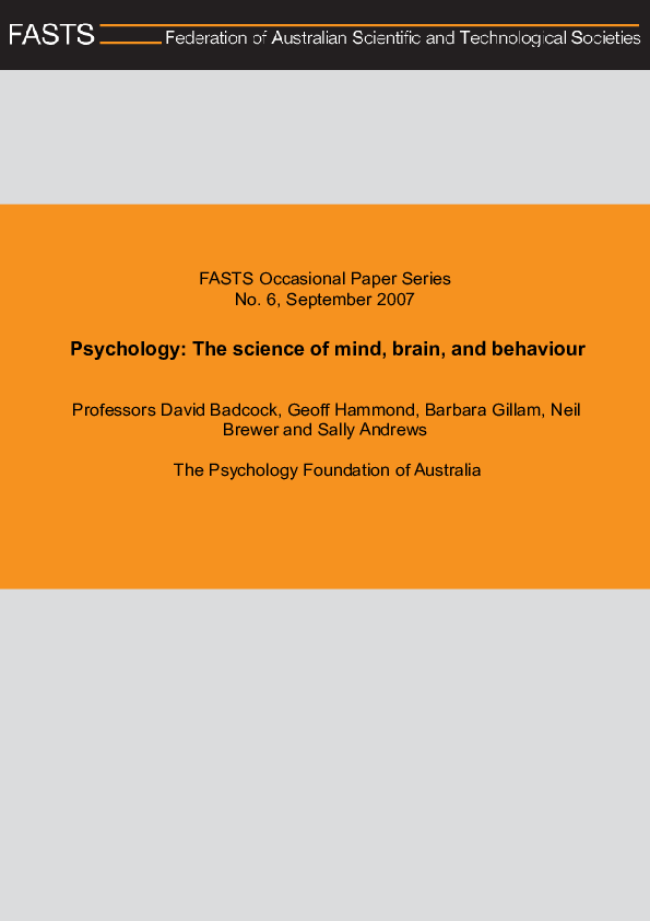(PDF) Psychology: The science of mind, brain, and behaviour