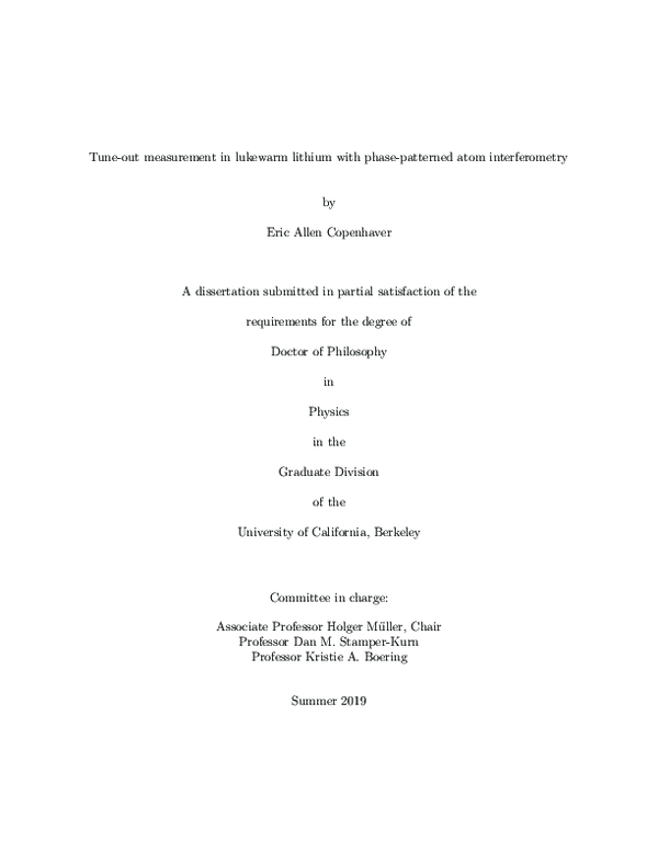 (PDF) Tune-out measurement in lukewarm lithium with phase-patterned ...