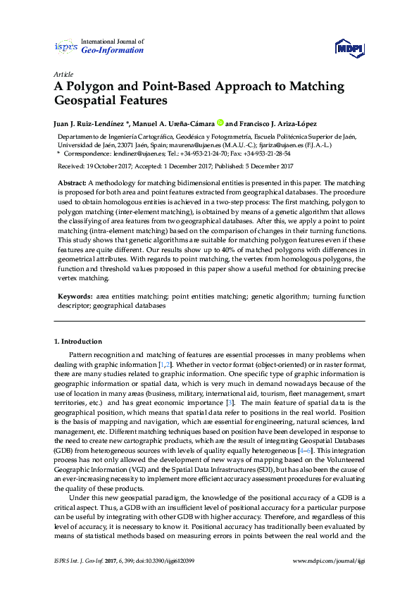 Pdf A Polygon And Point Based Approach To Matching Geospatial Features
