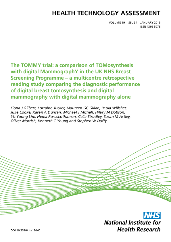 (PDF) The TOMMY trial: a comparison of TOMosynthesis with digital MammographY in the UK NHS ...