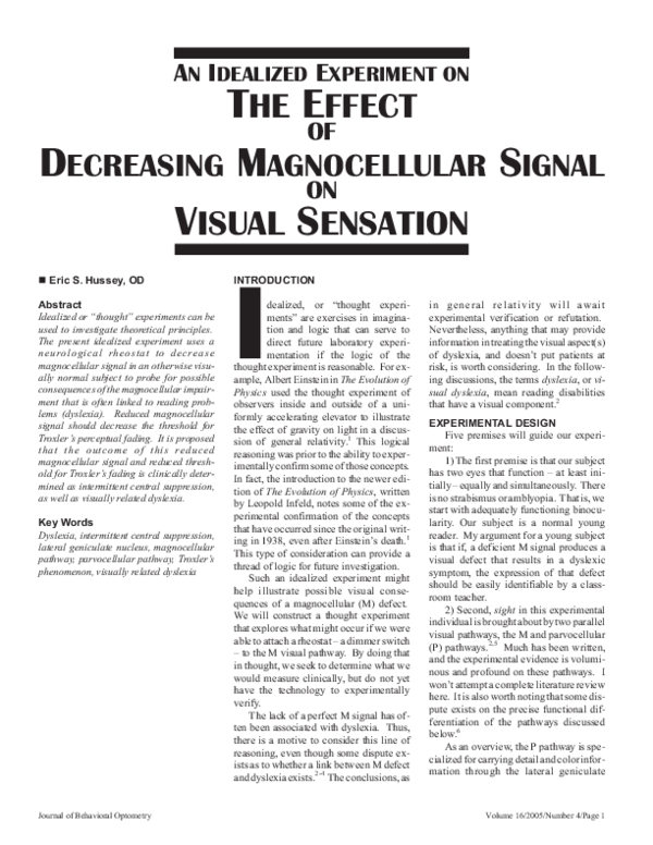 (PDF) Visual Sensation