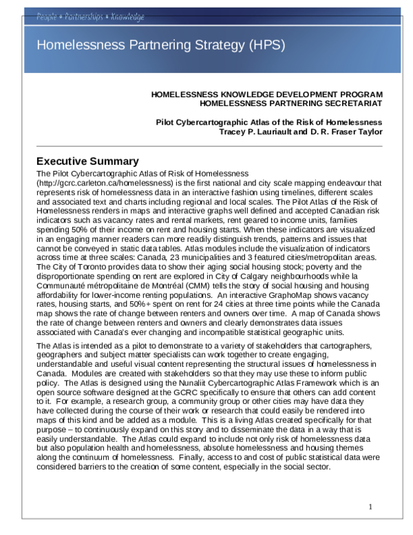(PDF) Homelessness Partnering Strategy (HPS) HOMELESSNESS KNOWLEDGE ...