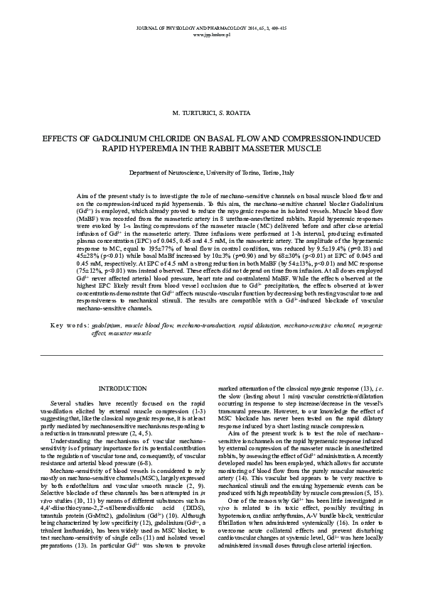 (PDF) Effects of gadolinium chloride on basal flow and compression ...