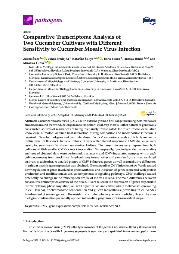 Pdf Comparative Transcriptome Analysis Of Two Cucumber Cultivars With