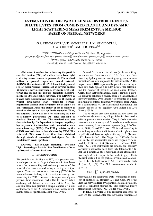 (PDF) Estimation of the particle size distribution of a dilute latex from combined elastic and ...