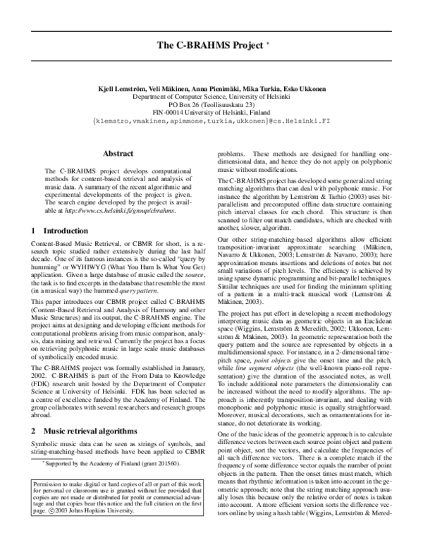 (PDF) The C-BRAHMS Project