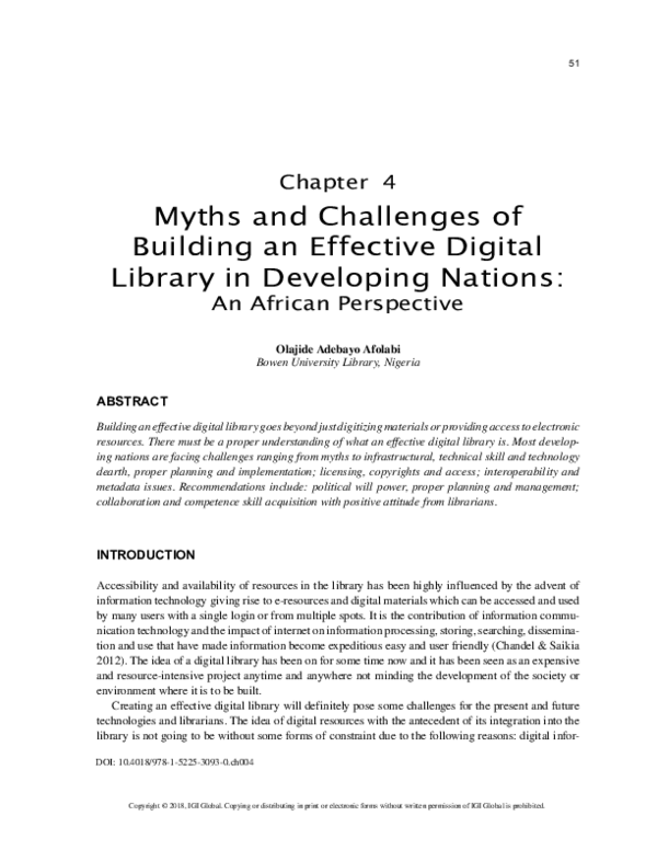 (PDF) Myths and Challenges of Building an Effective Digital Library in ...
