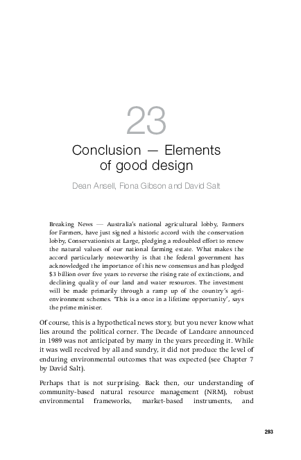 (PDF) Conclusion – Elements of good design