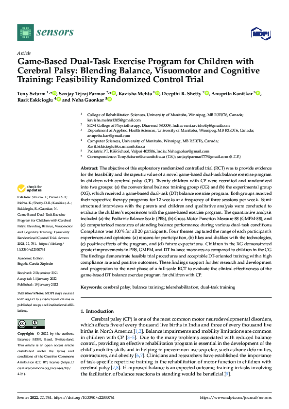 (PDF) Game-Based Dual-Task Exercise Program for Children with Cerebral ...