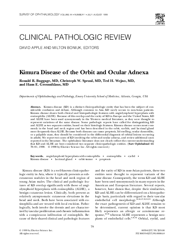 (PDF) Kimura Disease of the Orbit and Ocular Adnexa