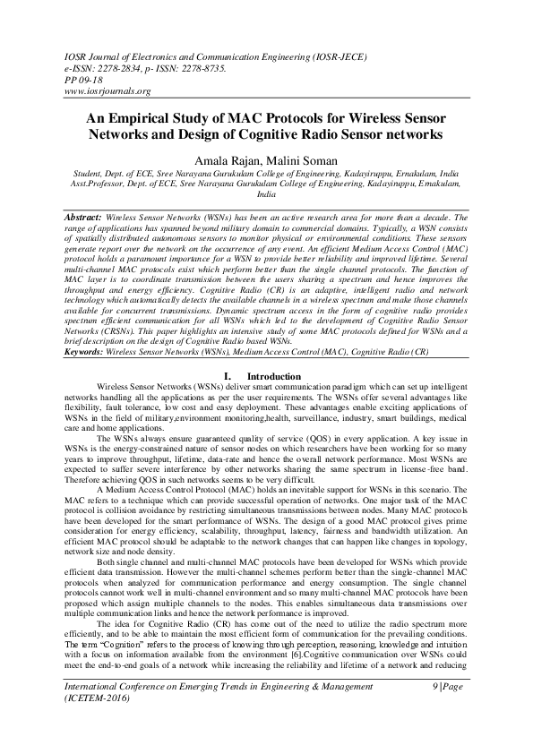 (PDF) An Empirical Study of MAC Protocols for Wireless Sensor Networks ...