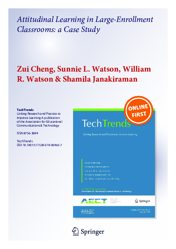 (PDF) Attitudinal Learning in Large-Enrollment Classrooms: a Case Study