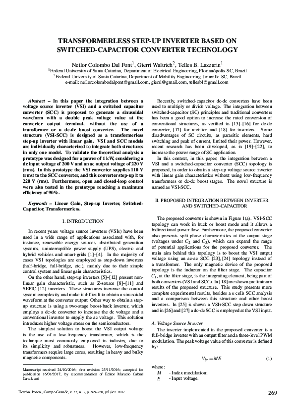 (PDF) Transformerless Step-up Inverter Based On Switched-capacitor ...