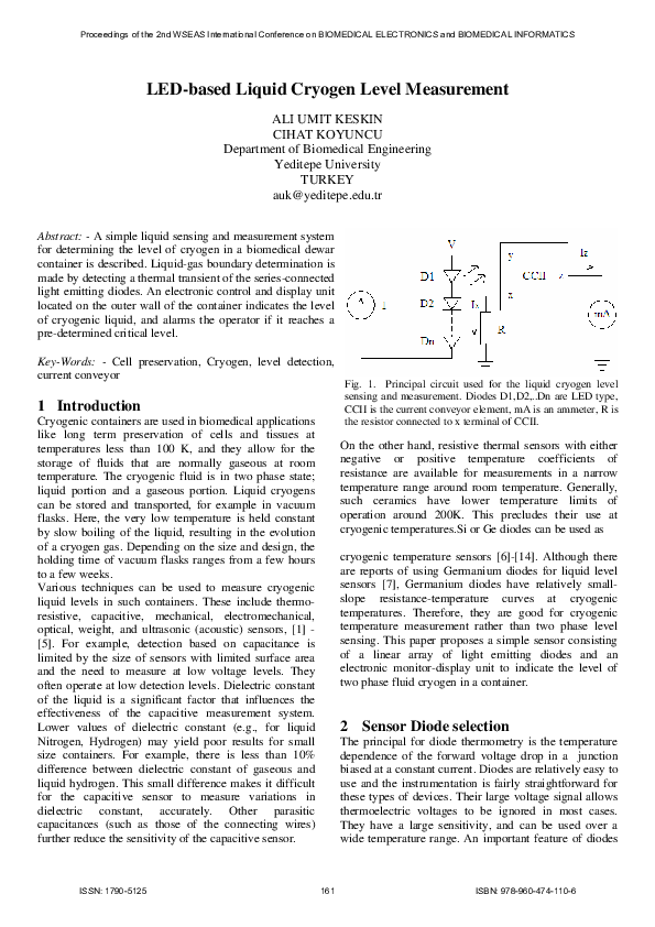 (PDF) LED-based liquid cryogen level measurement