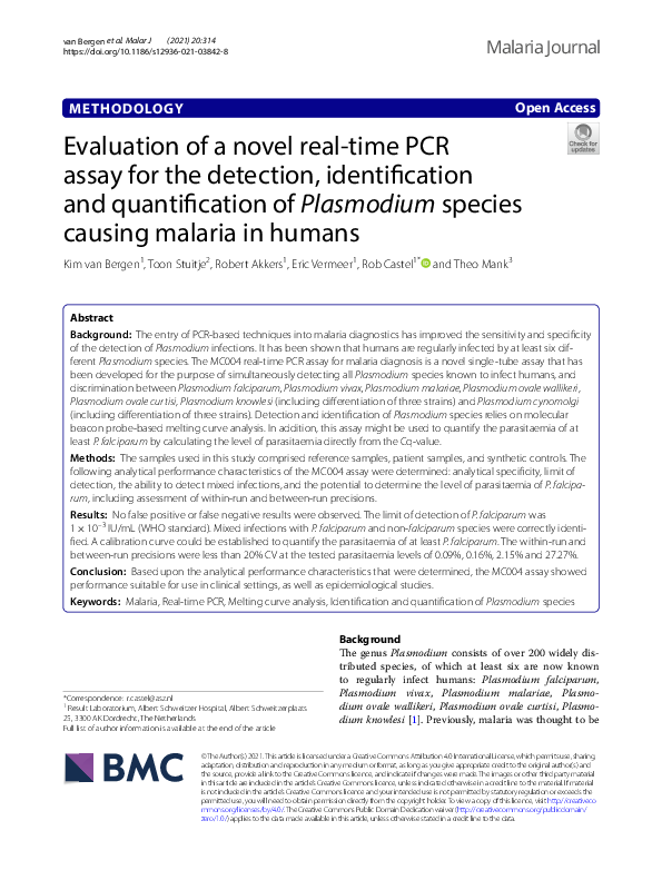 (PDF) Evaluation of a novel real-time PCR assay for the detection ...
