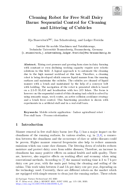 (PDF) Cleaning Robot for Free Stall Dairy Barns: Sequential Control for ...