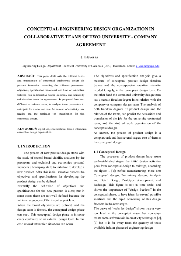 (PDF) Conceptual engineering design organization in collaborative teams ...