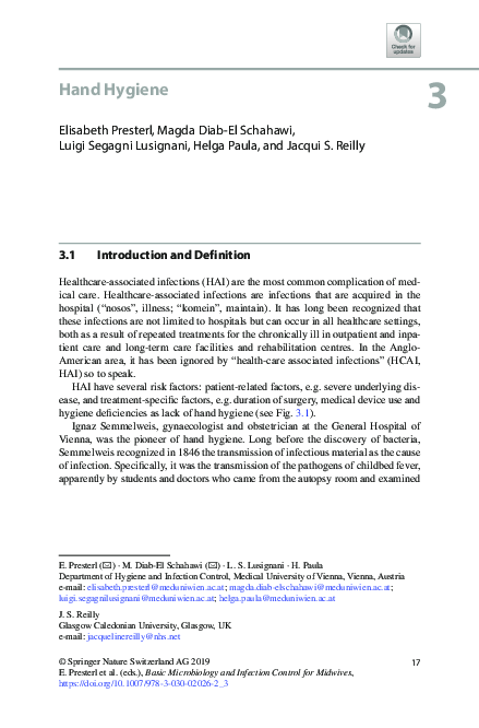 (PDF) Hand Hygiene
