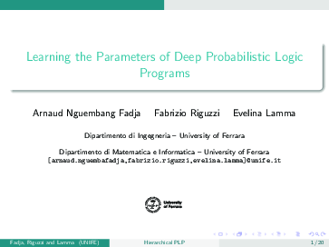 (PDF) Learning the Parameters of Deep Probabilistic Logic Programs