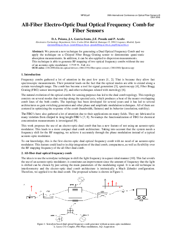 (PDF) All-Fiber Electro-Optic Dual Optical Frequency Comb for Fiber Sensors