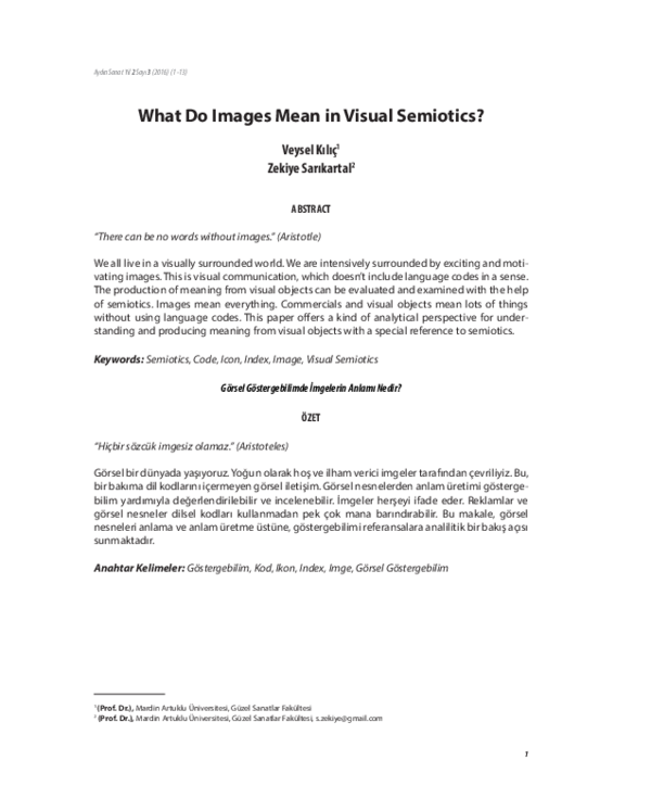 (PDF) What Do Images Mean in Visual Semiotics?