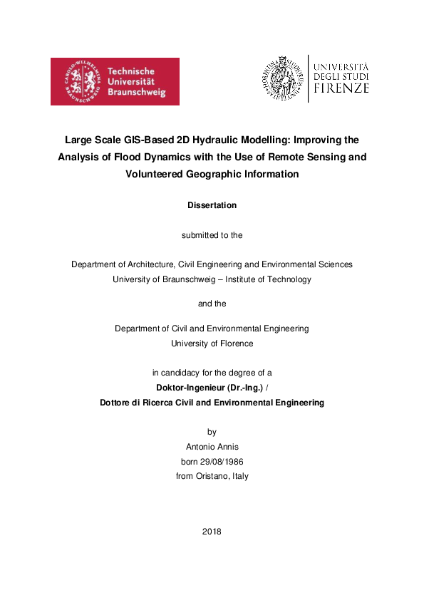 (PDF) Large Scale GIS-Based 2D Hydraulic Modelling: Improving the Analysis of Flood Dynamics ...