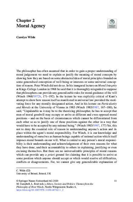 (PDF) Moral Agency