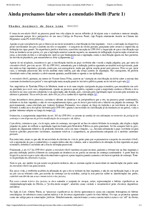 (PDF) AINDA PRECISAMOS FALAR SOBRE A "EMENDATIO LIBELLI" (PARTE 1 ...