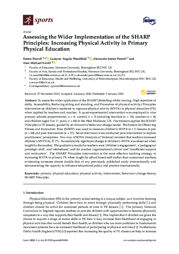 (PDF) Assessing the Wider Implementation of the SHARP Principles ...