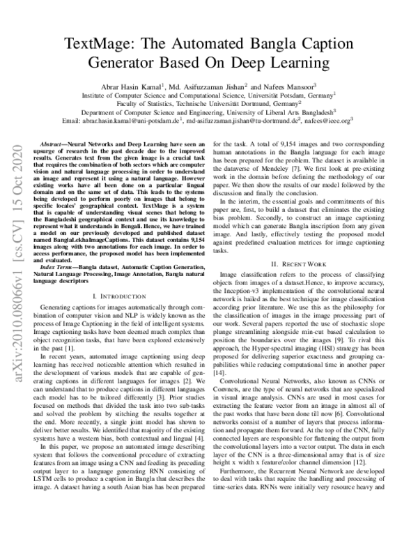 (PDF) TextMage: The Automated Bangla Caption Generator Based On Deep ...