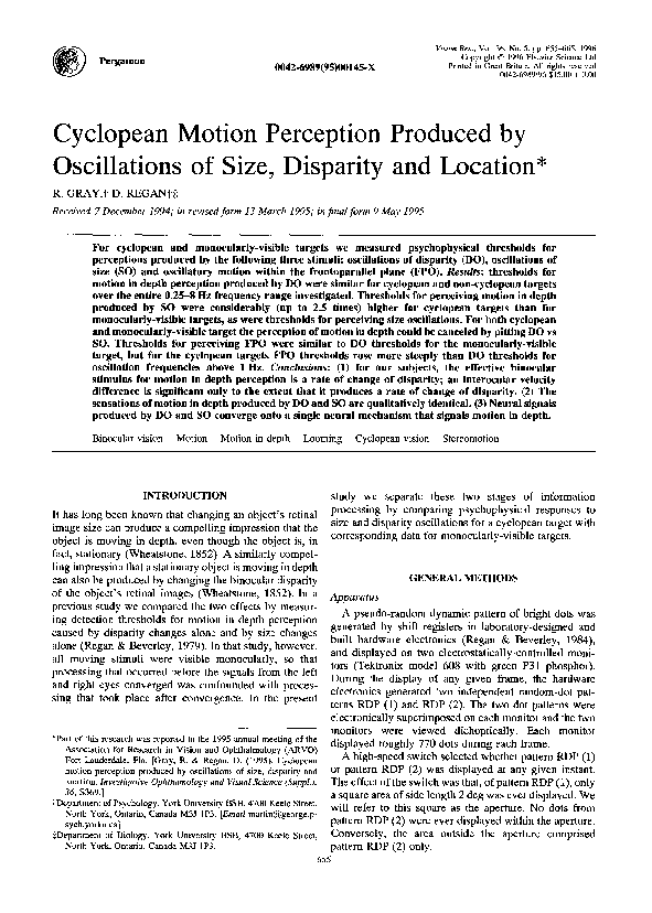 (PDF) Cyclopean motion perception produced by oscillations of size ...