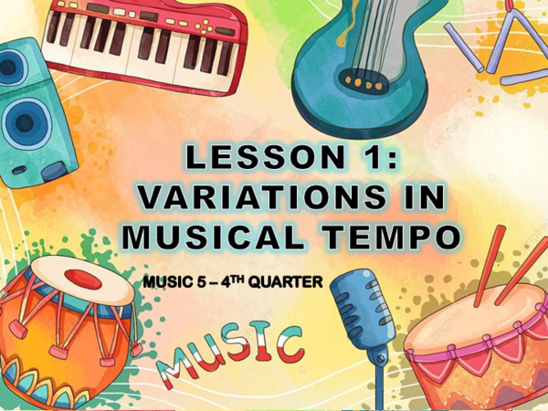 (PDF) LESSON 1: VARIATIONS IN MUSICAL TEMPO