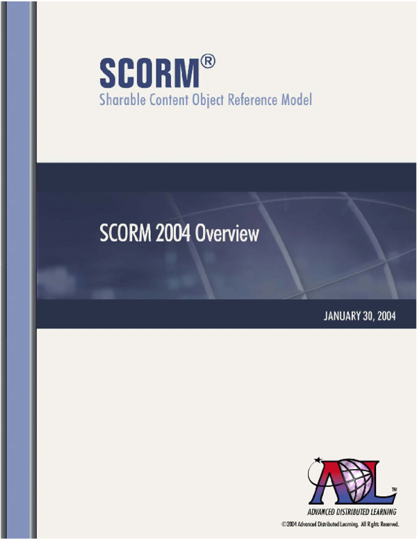 (PDF) Key ADL Community Contributors to the SCORM 2004 Overview