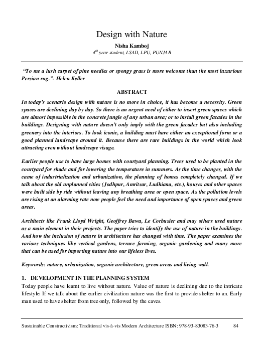 (PDF) Design with Nature